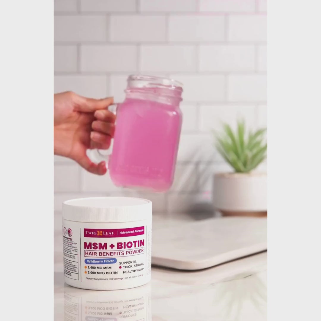 MSM + BIOTIN | Hair Benefits Powder | Twig & Leaf Wellness